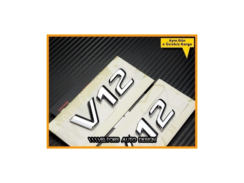 Mercedes V12 Yan Logo Amblem Seti