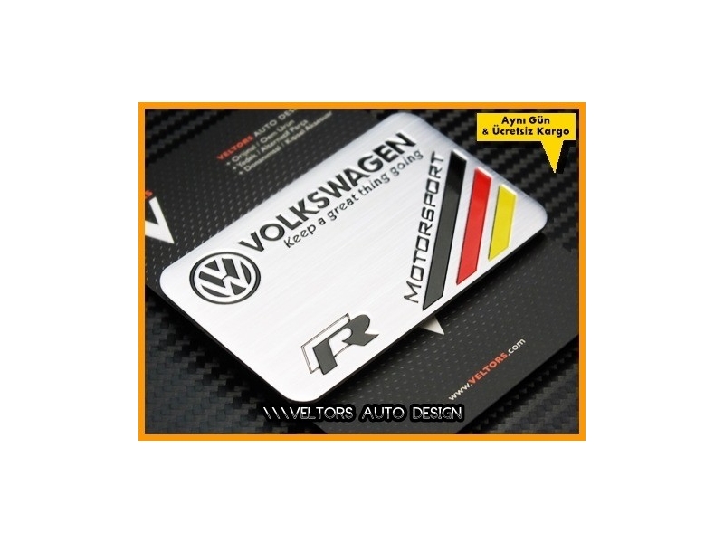 VW R Line R Motorsports Plaket Logo Amblem