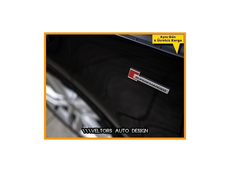 Audi Orjinal Red Supercharged Logo Amblem Seti