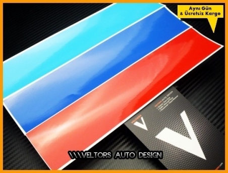 BMW Ön Izgara Böbrek M Şerit Logo Amblem Seti
