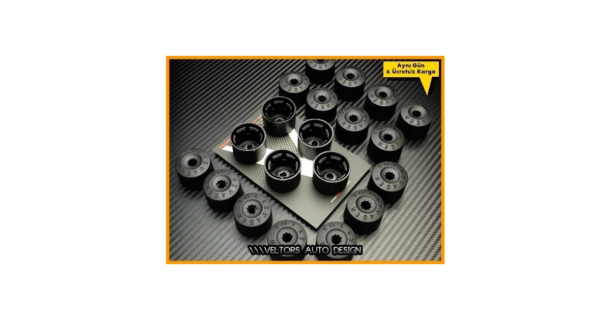 VW Logo Amblem Kilitli Orjinal Jant Bijon Kapak Seti