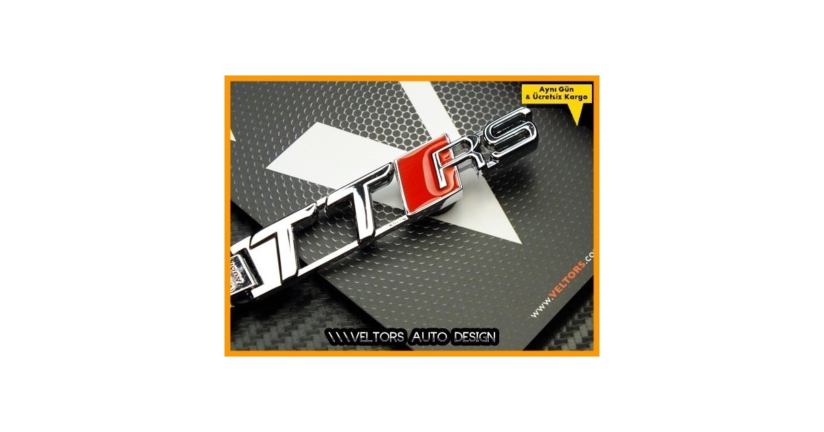 Audi TT Serisi TTRS Logo Amblem Özel Krom Audi RS4 Anahtarlık