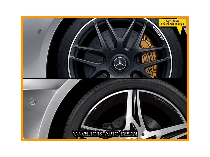 Mercedes Brabus Jant Çerçeve Logo Amblem Seti