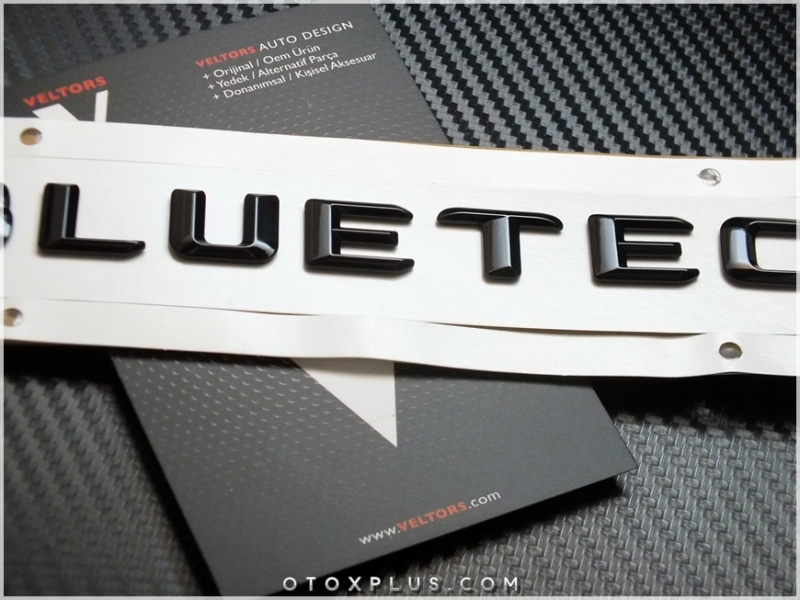 Mercedes Bluetec Siyah Bagaj Yazı Bluetec Logo Amblem