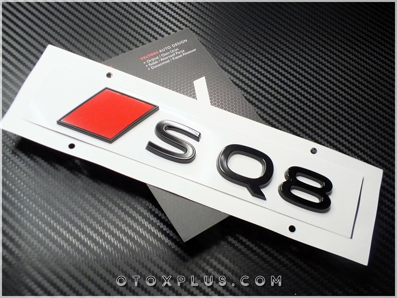 Audi Q8 Black / Siyah SQ8 - S Q8 Bagaj Yazı logo Amblem